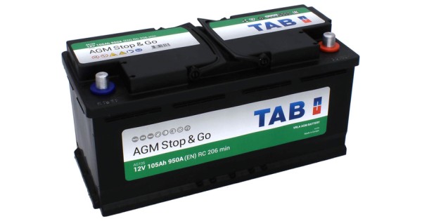 ΜΠΑΤΑΡΙΑ TAB AG105 AGM STOP&GO 12V 105AH ΕΥΡΩΠΑΙΚΟΥ ΤΥΠΟΥ