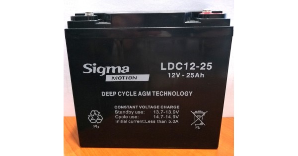 ΜΠΑΤΑΡΙΑ SIGMA MOTION AGM LDC12-25 25Ah 12V
