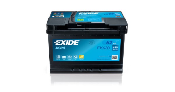 ΜΠΑΤΑΡΙΑ EXIDE AGM EK620 12V 62AH ΕΥΡΩΠΑΙΚΟΥ ΤΥΠΟΥ
