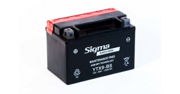 ΜΠΑΤΑΡΙΑ SIGMA MOTION AGM YTX9-BS 8Ah 12V