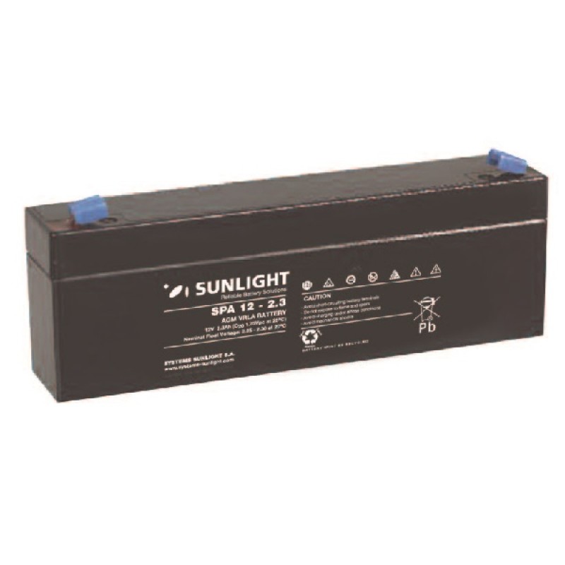 ΜΠΑΤΑΡΙΑ VRLA SUNLIGHT SPA12-2.3 12V 2.3Ah